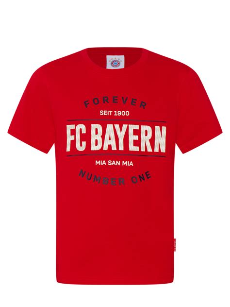 Kinder T Shirt Forever Number One Rot Offizieller Fc Bayern Store