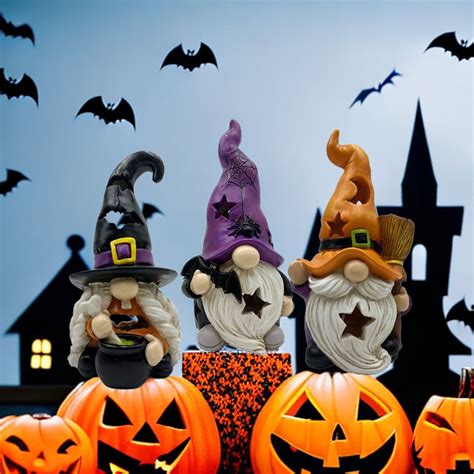 Nololo New Halloween Decorations Outdoor Halloween Garden Gnomes Statue