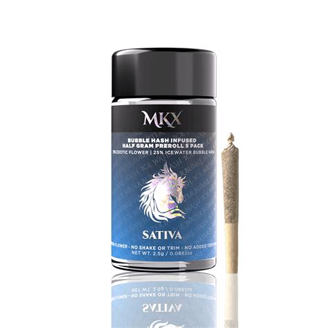 5 Pack Bubble Hash Infused Pre Roll Sativa Mkx Oil Co