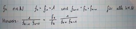 Zeigen Dass Fibonacci Folge Gleich 1 Mathematik Universität Höhere