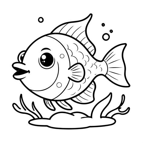 Premium Vector Vector Illustration Of A Cute Fish Drawing For