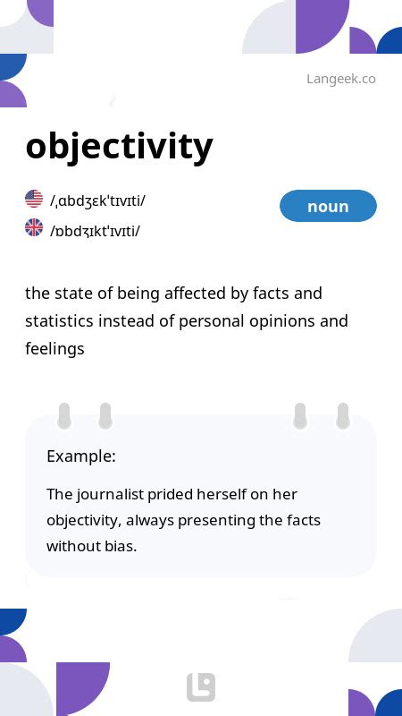 Definition And Meaning Of Objectivity Picture Dictionary