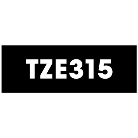 Brother P Touch Tz Tape White On Black Monk Office