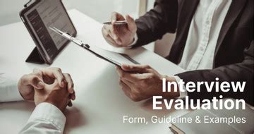 Interview Evaluation Form Guidelines Samples CakeResume