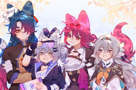 Firefly Kafka Silver Wolf And Blade Honkai And 1 More Drawn By
