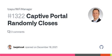 Captive Portal Randomly Closes Issue 1322 Tzapu WiFiManager GitHub