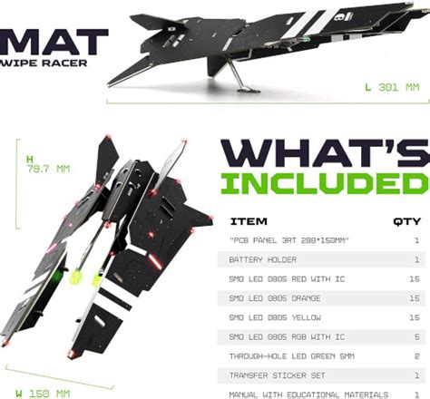 Geek Club MAT 002 Wipe Racer Kit STEM Robotique