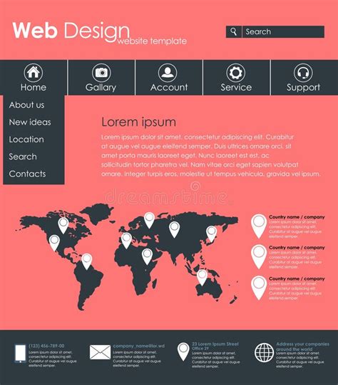 Menu Design For Web Site Stock Vector Illustration Of Modern 53582873