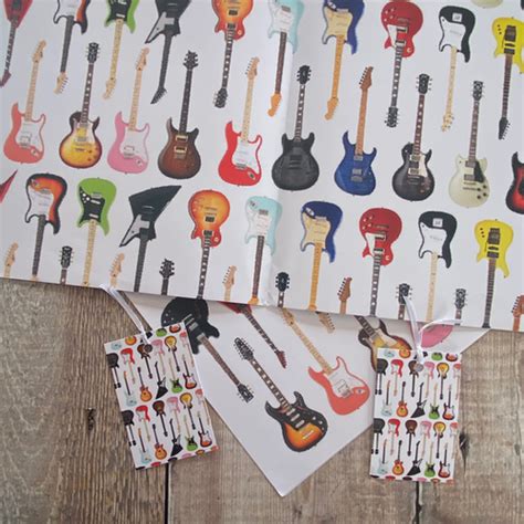 Guitar T Wrap And Tag Set Guitar Wrapping Paper Alexsharp
