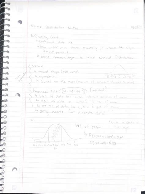 Normal Distribution Notes Edpuzzle 12 Pdf