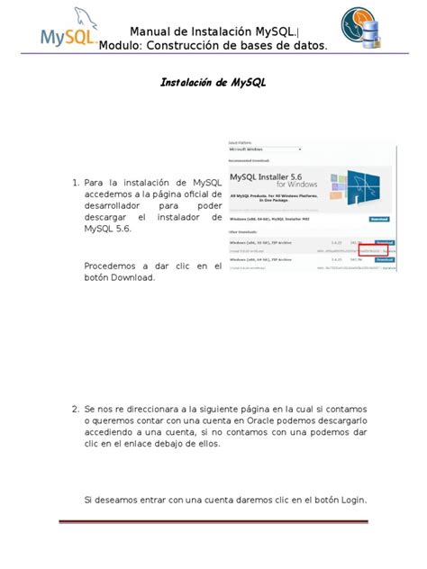 Manual De Instalación De Mysql Pdf Mi Sql Point And Click