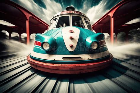 Bumper Car Ride At A Theme Park Stock Illustration Illustration Of