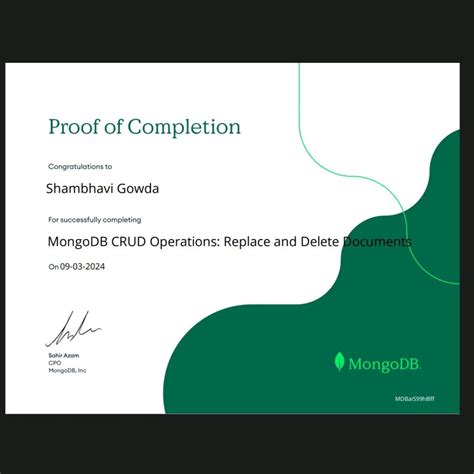 Mongodb Databasemanagement Crudoperations Techskills Shambhavi S
