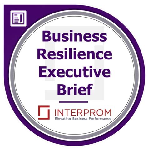 Business Resilience Executive Brief Interprom