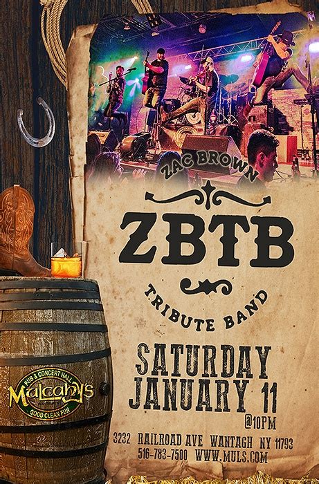 Zac Brown Tribute Band At Mulcahys