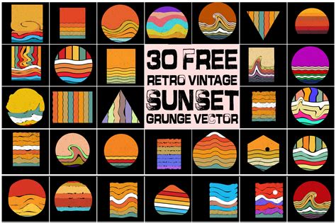New Retro Vintage Sunset Designs Free Graphic By Creative Shirts · Creative Fabrica