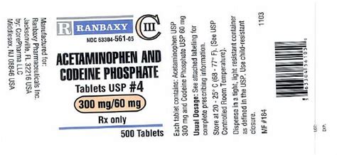 Dailymed Acetaminophen And Codeine Phosphate Tablet