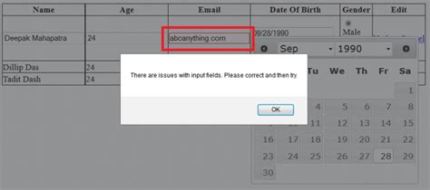 Aspnet Gridview Client Side Validation Tadit Dash