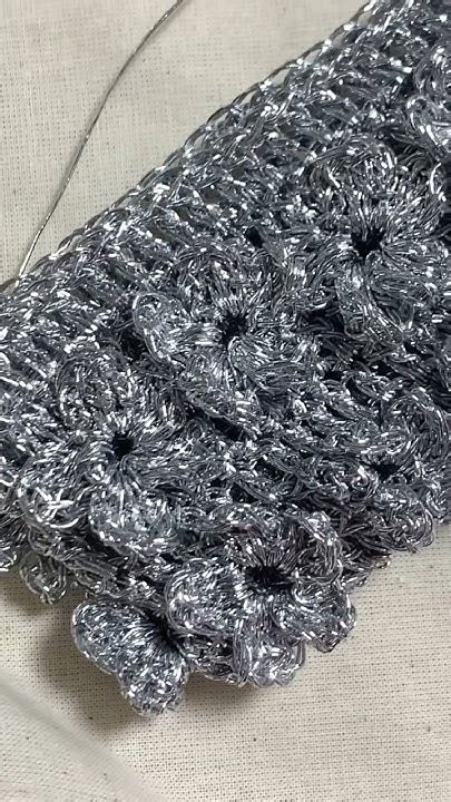 실버가방뜨기 메탈릭얀 실버미니백 다음은 미니실버꽃가방 Crochet Silver Youtube