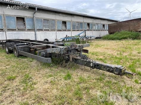 Buy Krone AZW18 container chassis trailer by auction Germany Düsseldorf