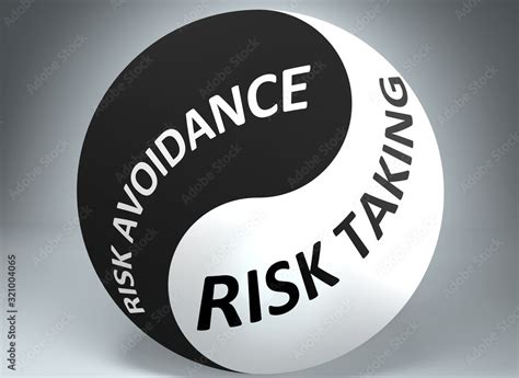 Risk Avoidance And Risk Taking In Balance Pictured As Words Risk