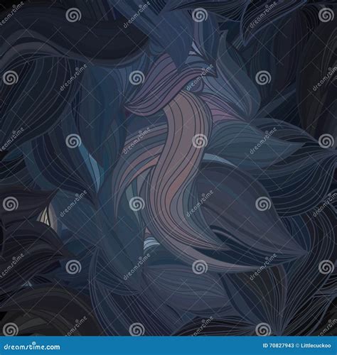 Vector Abstract Hand Drawn Wave Pattern Stock Vector Illustration Of