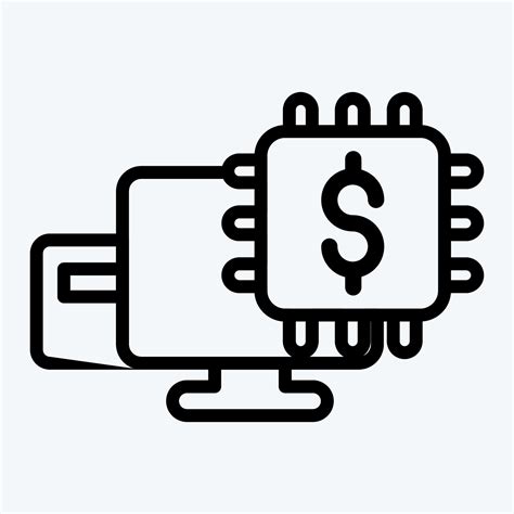 Icon Fintech Technology Suitable For Education Symbol Line Style