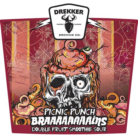 Drekker Brewing Company Picnic Punch Brains Fruit Smoothie Sour 16 Fl