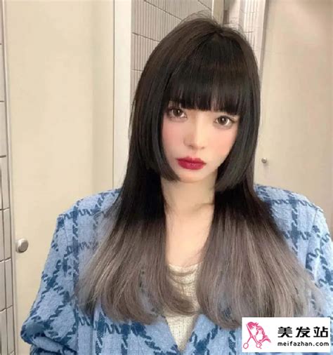 最新女生瘦脸利器 公主切发型减龄又显脸小刘海发型 美发站