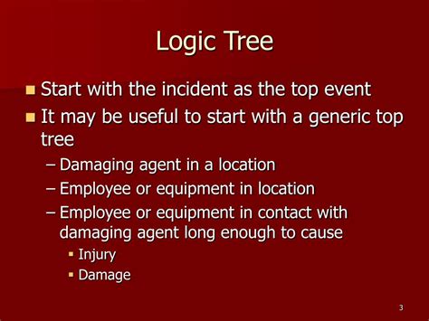 Ppt Incident Investigation Logic Tree Methods Powerpoint Presentation