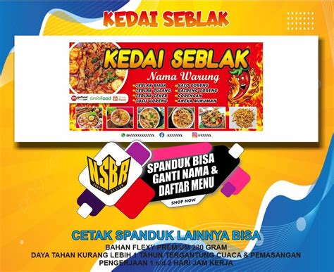 Spanduk Kedai Seblak Spanduk Jualan Spanduk Keren Bisa Custom