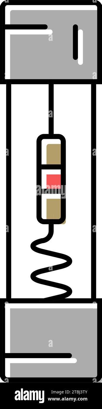 Fuse Electronic Component Color Icon Vector Illustration Stock Vector