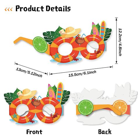Luau Hawaiian Party Sunglasses Funny Hawaiian Glasses Tropical Fancy
