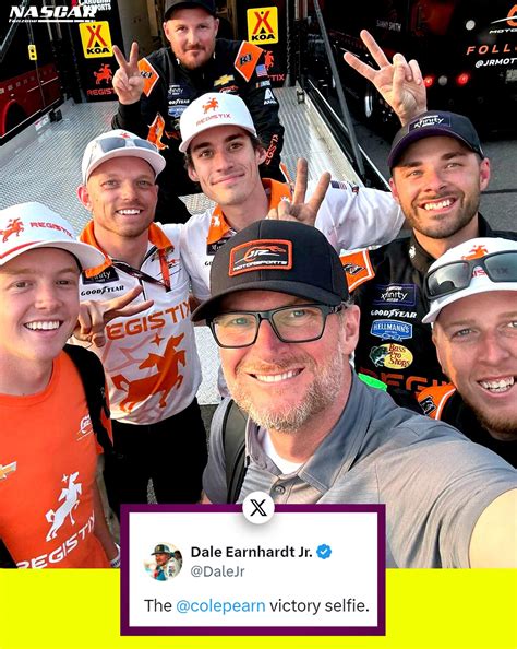 Nascar What A Sight For Dale Earnhardt Jr And The Jr Motorsports