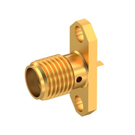 2 Hole Flange Sma Female Connector Pin Tab R125497000 Radiall