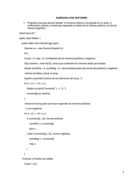 Ejercicio Con Vectores Pdf Estructura De Datos De Matriz Java
