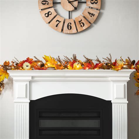 The Holiday Aisle® Fall Garland 65ft Lighted Greenery Operated Led