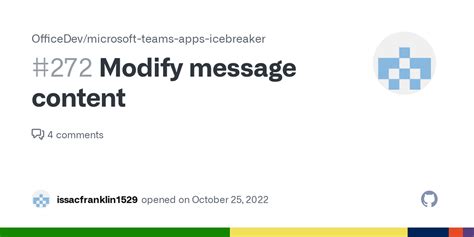 Modify Message Content · Issue 272 · Officedevmicrosoft Teams Apps