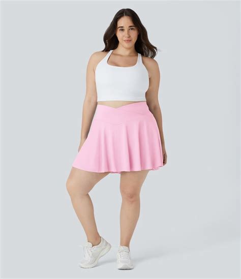 Falda Tenis Softlyzero Airy Comfy Tiro Alto Cruzado 2 En 1 Bolsillo