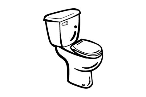 Toilet In Line Art Style Svg Cut File By Creative Fabrica Crafts