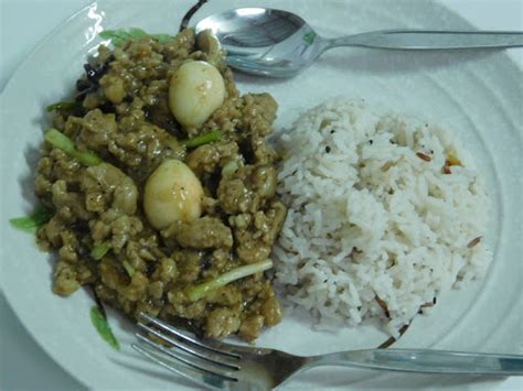 Asadong Pork Giniling With Quail Eggs And Mushrooms Just A Pinch Recipes