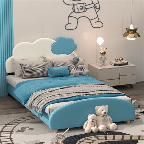 Okwish Bett Kinderbett Jugendbett Polsterbett Mit Holz Lattenroste
