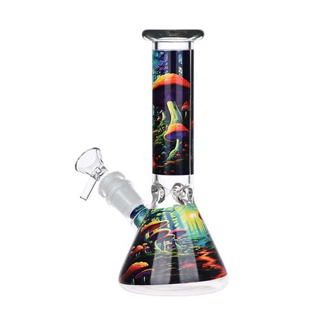 Mushroom Forest Glass Beaker Smoking Set Inhalco