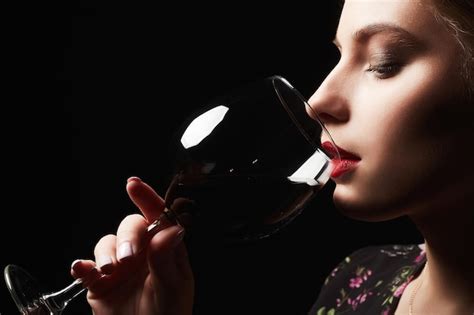Premium Photo Beautiful Young Woman Drinking Wine
