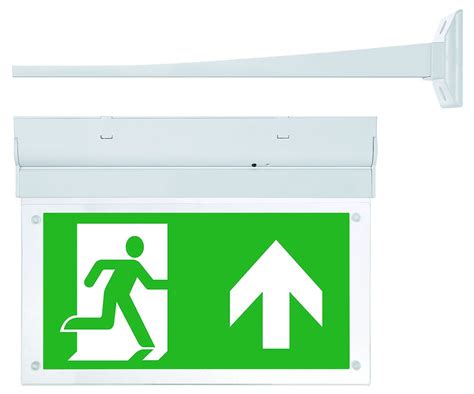 Emergency LED Multi Mount Exit Sign Side Mounting Arm White