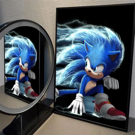 Póster De Dibujos Animados De Sonic Videojuegos De Anime Clásicos