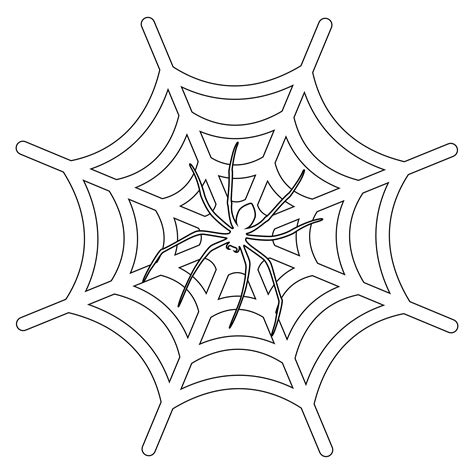 Spider Web Coloring Page
