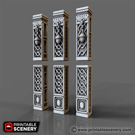 Dwarven Columns Printable Scenery