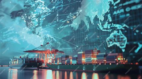 Premium Photo Cutting Edge Interface Of Global Supply Chain Management Software For Optimal