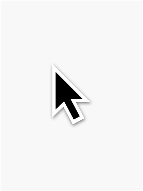 Black Cursor Arrow Sticker Sticker By Akryuu Redbubble